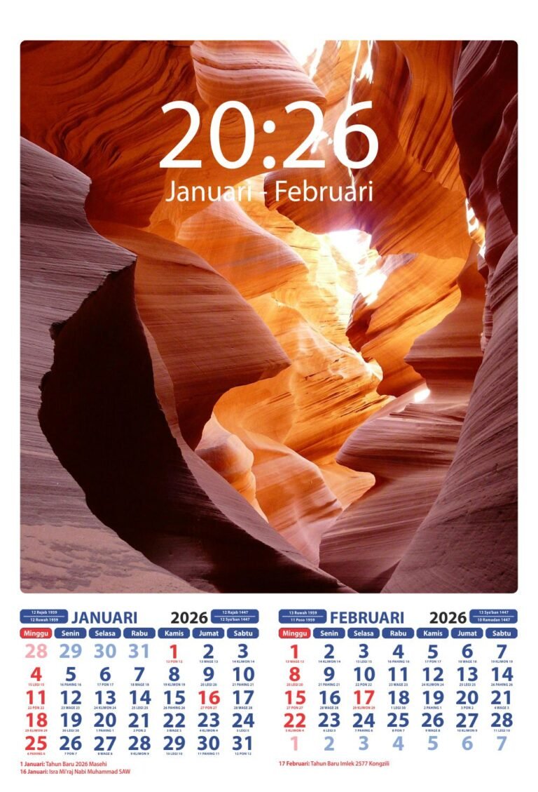 3 Koleksi Template Kalender 2026 CDR Gratis - Kalender99